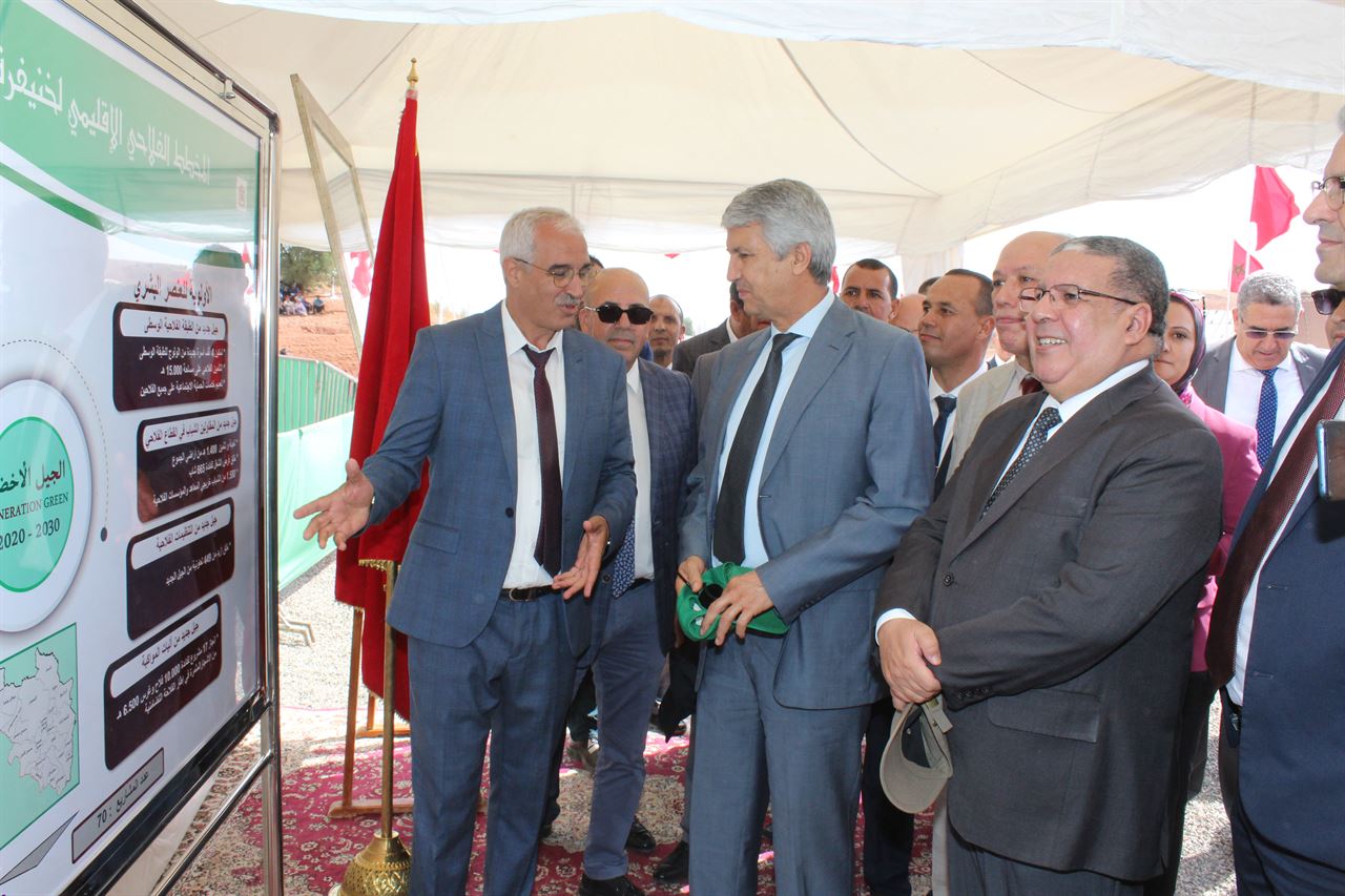 Visite du ministre de l'Agriculture, de la Pêche maritime, du Développement rural et des Eaux et ...